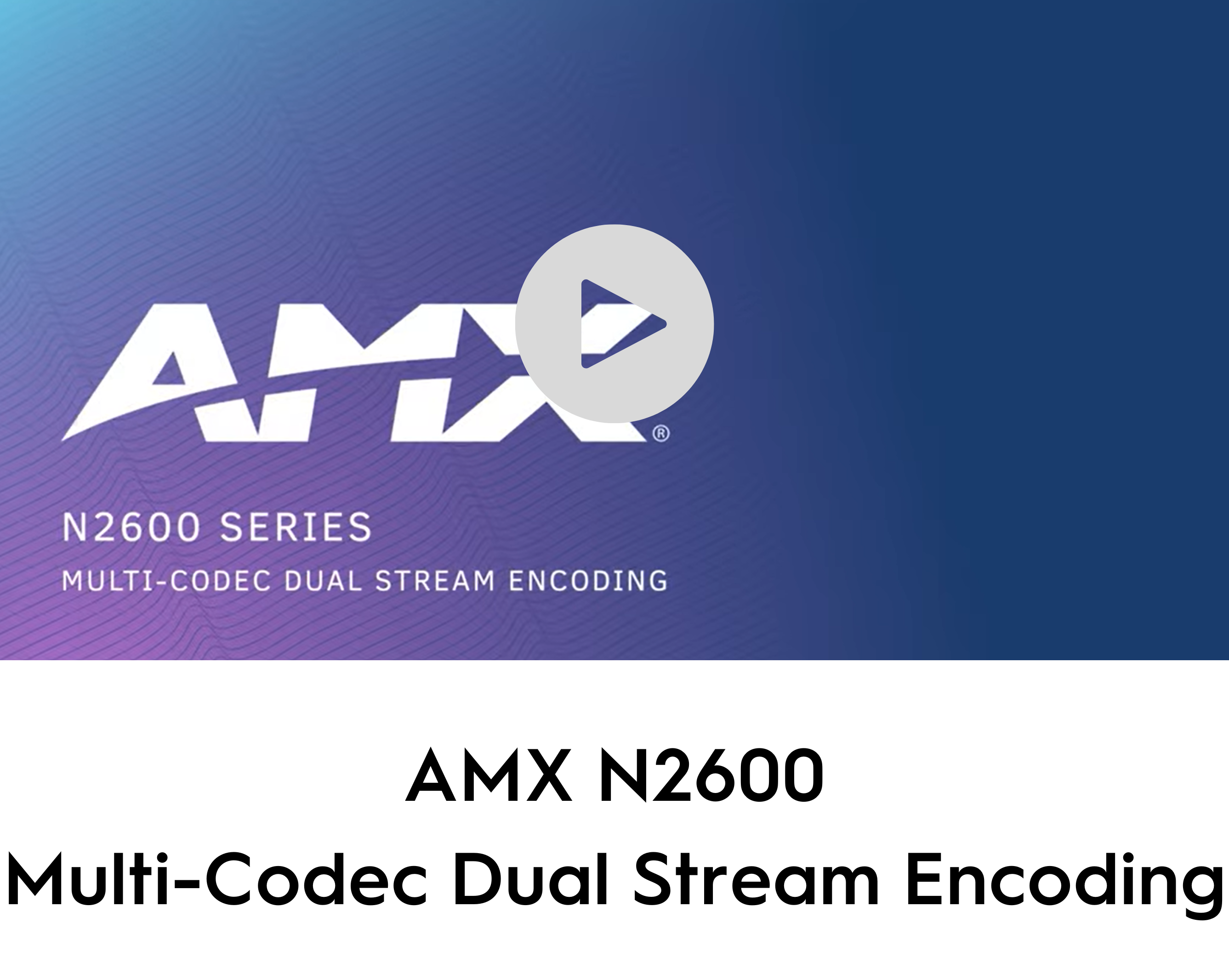AMX is a leading global manufacturer of professional video, control and ...