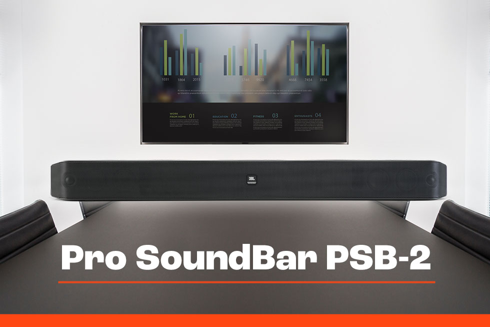 JBL Professional PSB-2 SoundBar is a cost-effective, 2.0 channel ...