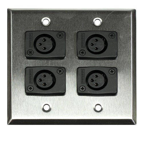 WH WP2/4FW - Whirlwind Wall Plate - 2 Gang Stainless Steel 4 Whirlwind ...