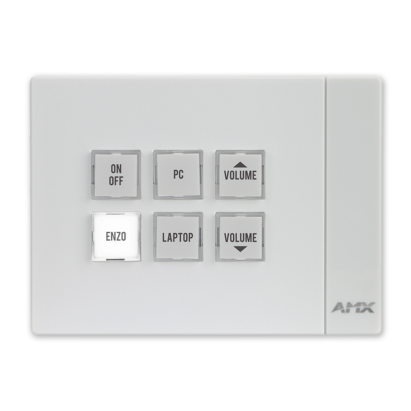 AMX FG5793-06L-WH - AMX MKP-106L-WH - Massio 6-Button Ethernet Keypad ...