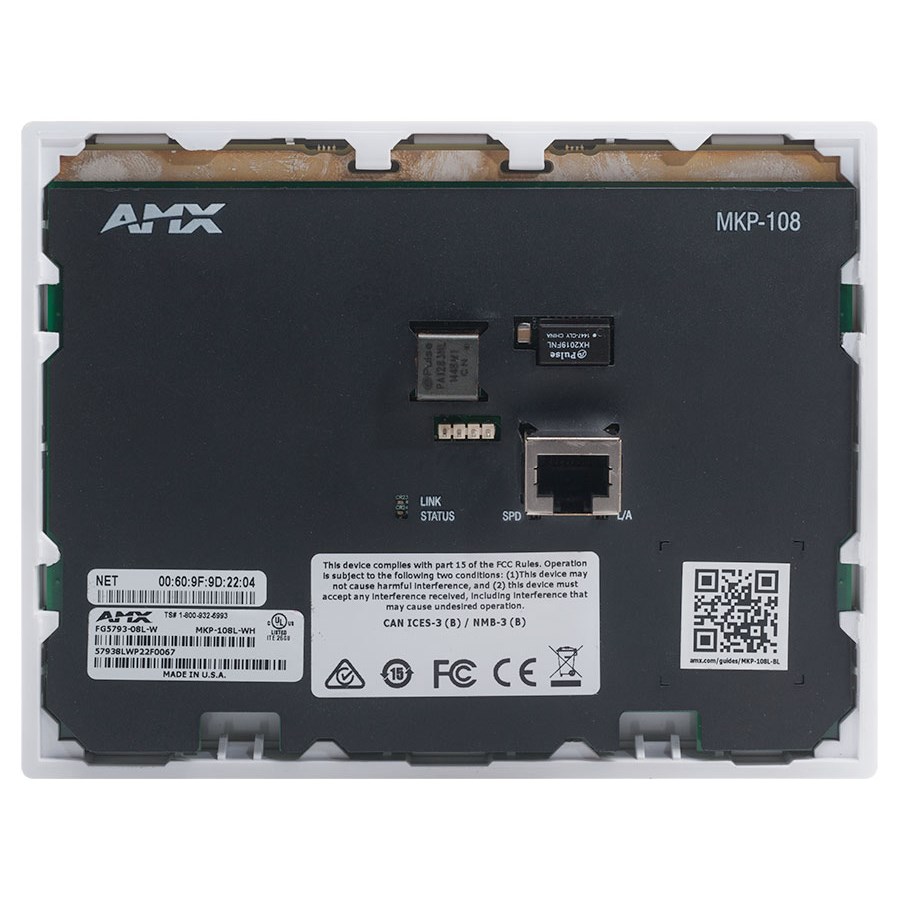 AMX FG5793-08L-BL - AMX MKP-108L-BL - Massio 8-Button Ethernet Keypad ...