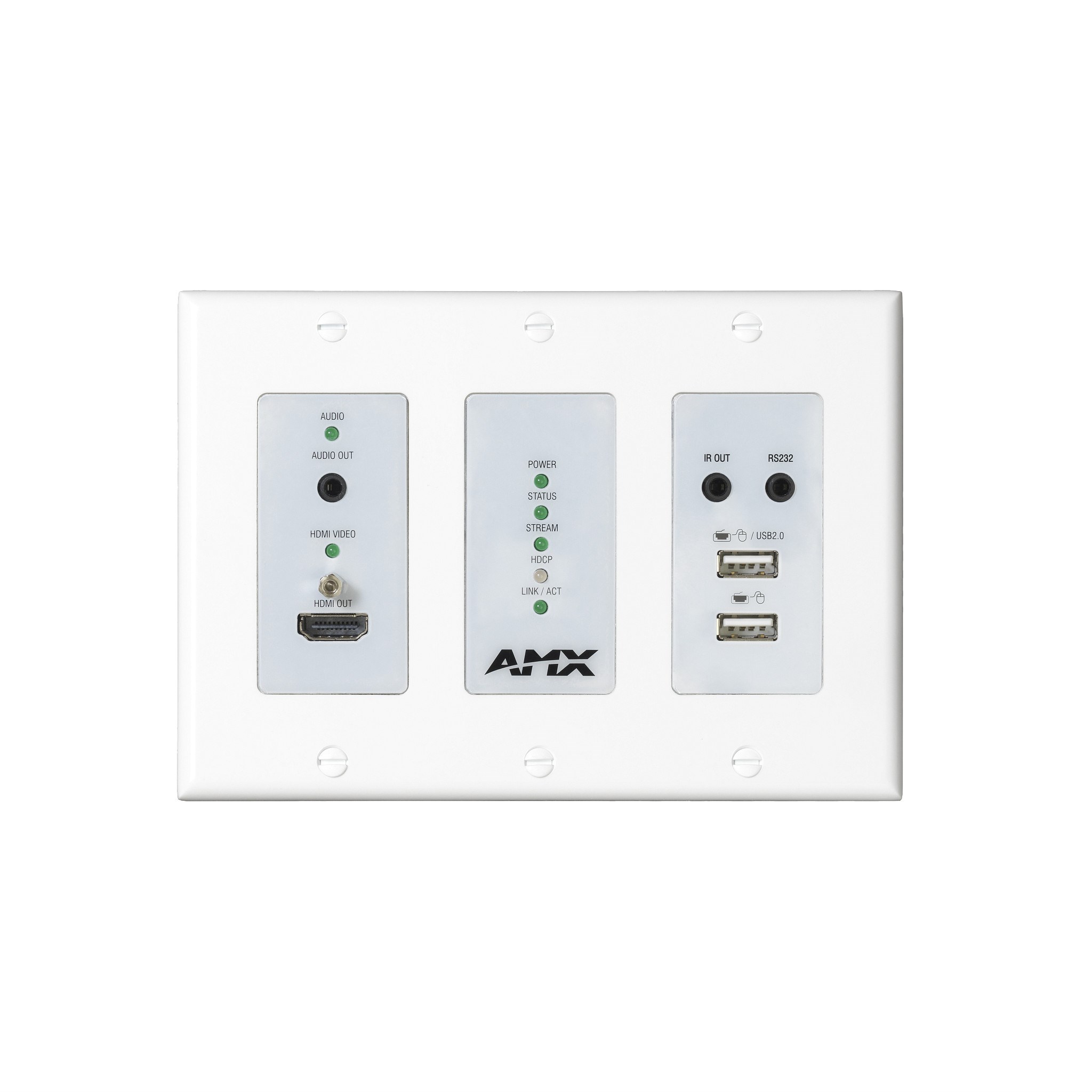 AMX N26D013 - AMX NMX-DEC-N2625D-WP 4K60 AV-A Decoder Wall Plate with ...
