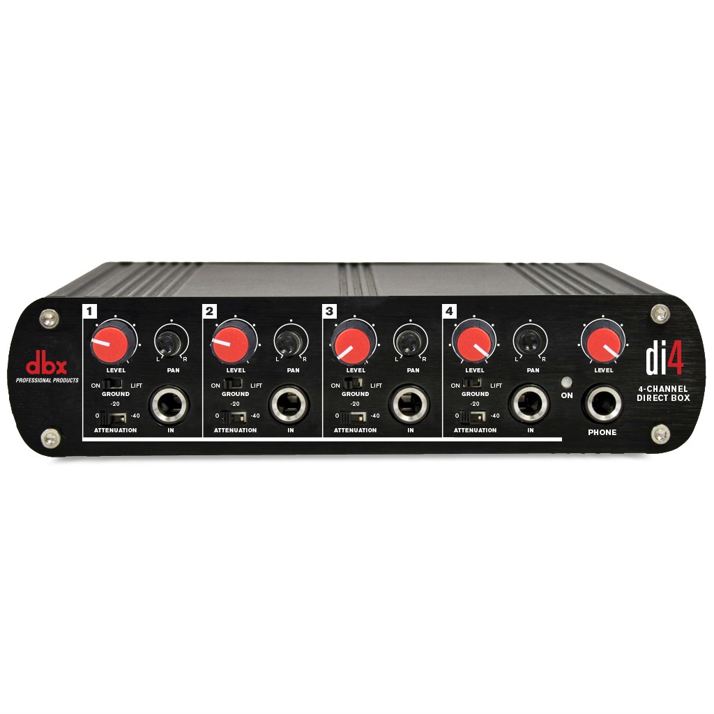 DBX DI4 - DBX DI4 Active 4 Channel Direct Box With Line Mixer - MadisonAV