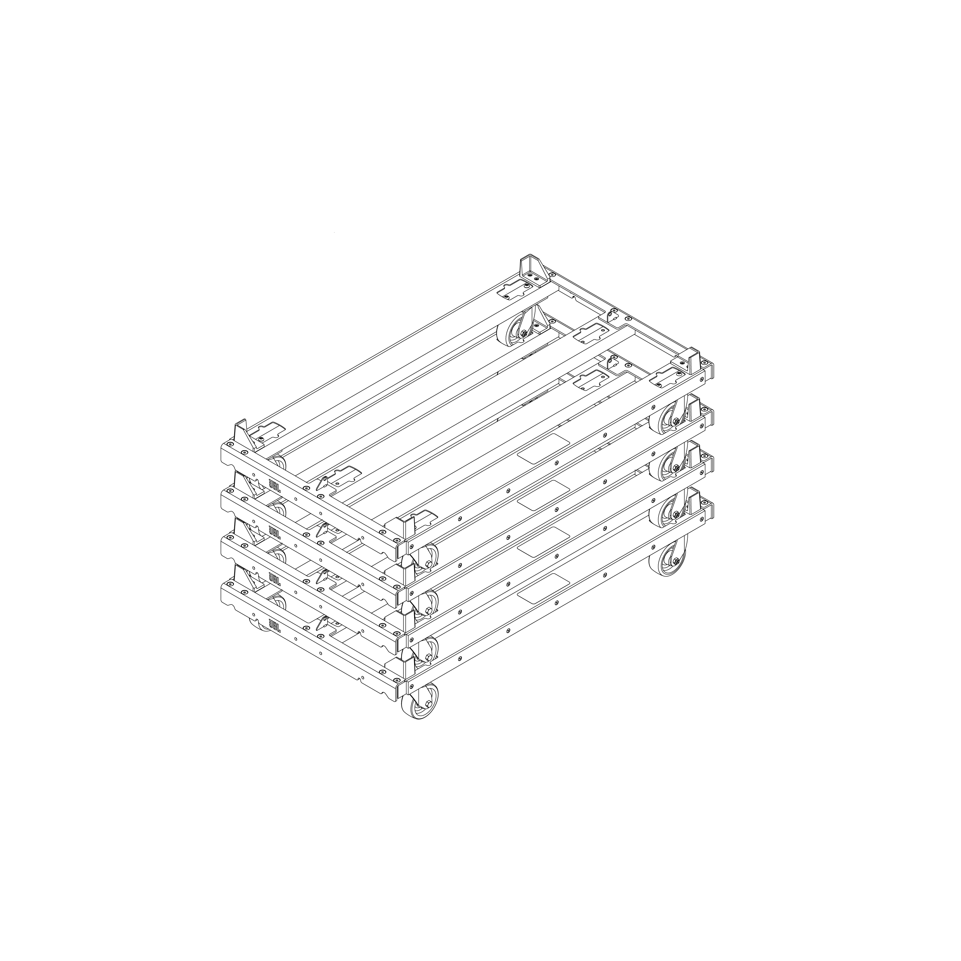 JBL VTX-B28-VT - JBL VTX B28 Vertical Transporter Cart - for up to 4 x ...
