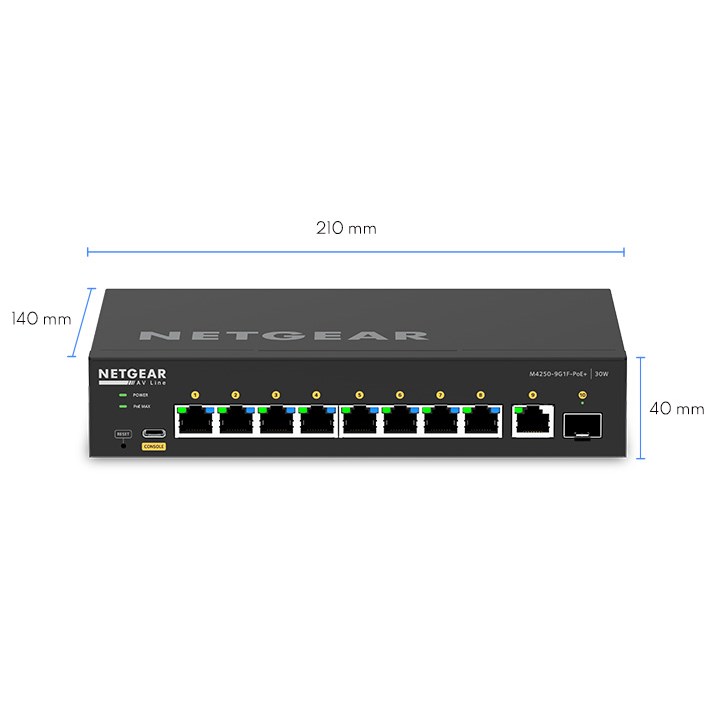 NGR GSM4210PD-100AUS - NETGEAR M4250-9G1F-PoE+ Desktop Managed Switch ...
