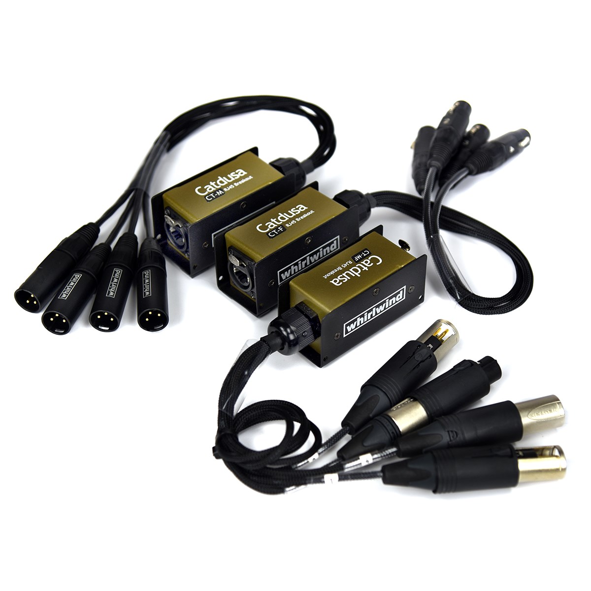 WH CT-M - Whirlwind Fanout 4 Channel CAT5E Ethercon to (4) XLRM 1.5 ...