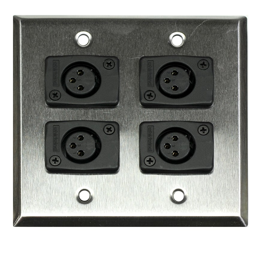 WH WP2/4FW - Whirlwind Wall Plate - 2 Gang Stainless Steel 4 Whirlwind ...