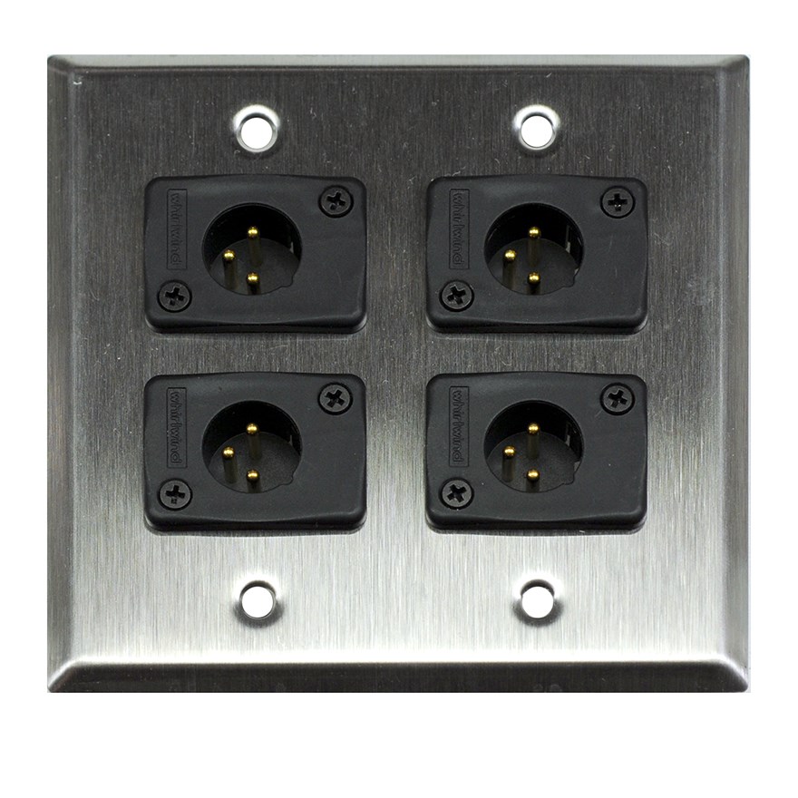 WH WP2/4MW - Whirlwind Wall Plate - 2 Gang Stainless Steel 4 Whirlwind ...