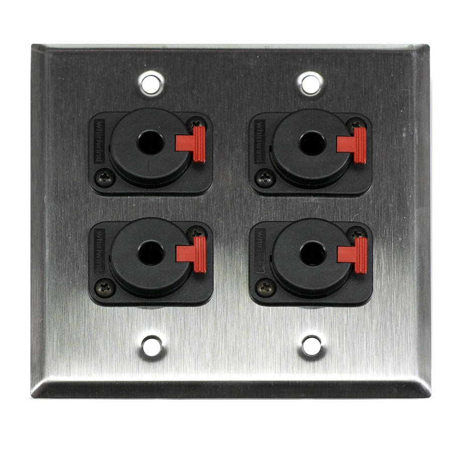 WH WP2/4QW - Whirlwind Wall Plate - 2 Gang Stainless Steel 4 Whirlwind ...